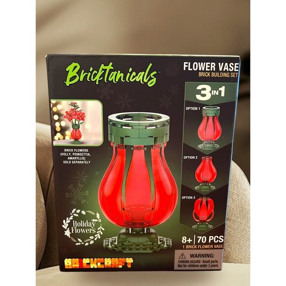 Brickcraft | Toys | Bricktanicals Flower Vase Brickcraft Red Flowers ...